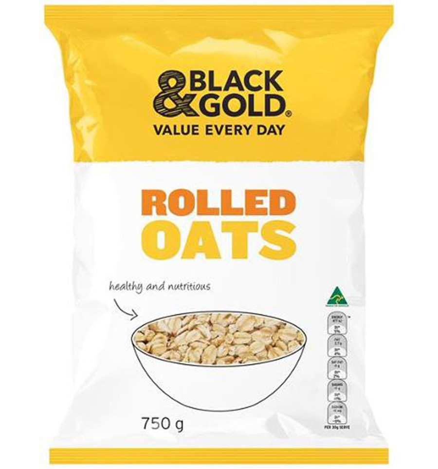 Black & Gold Rolled Oats 750gm