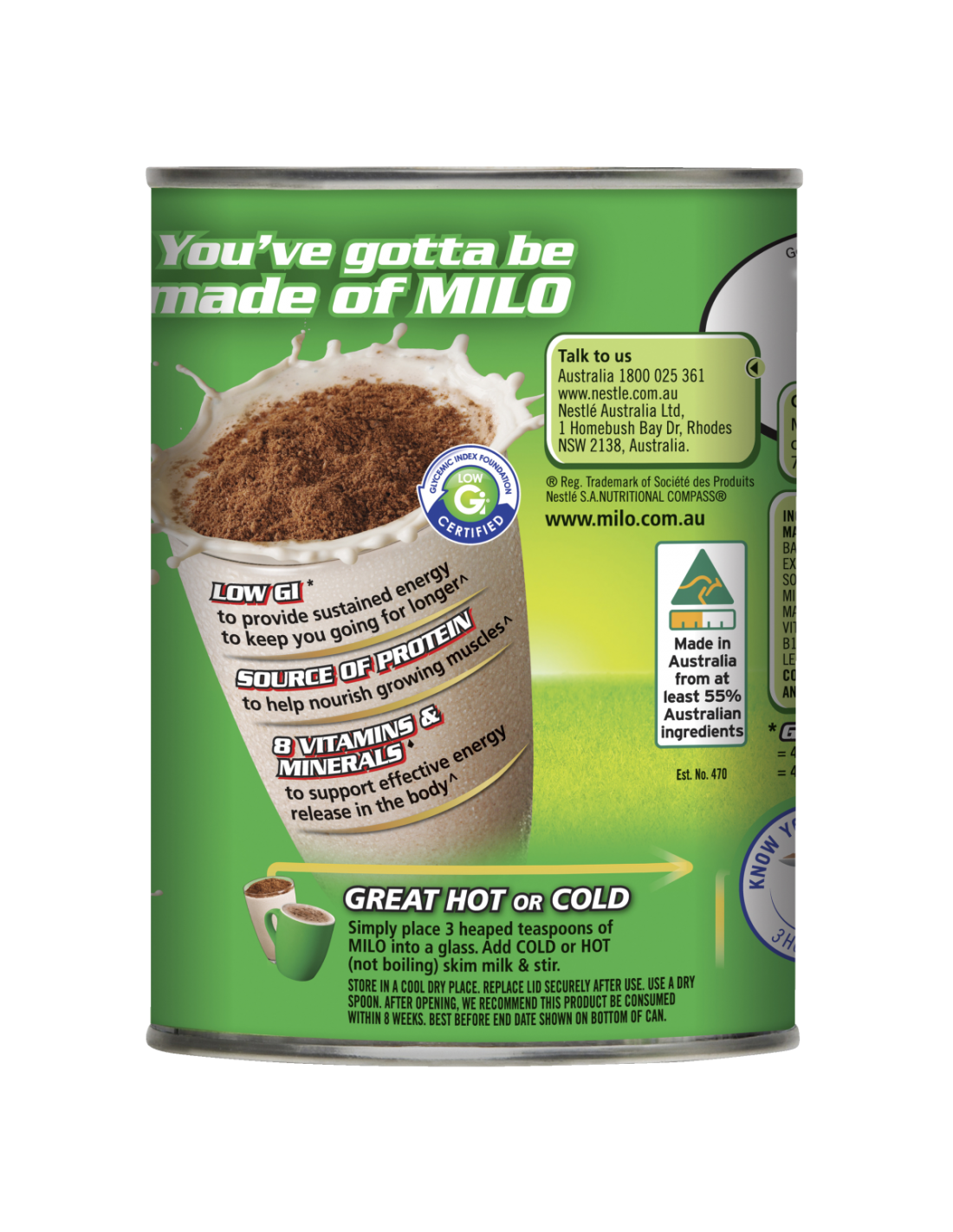 Nestle Milo Tin 460gm x 12